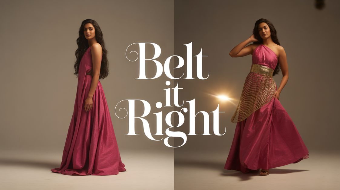 How to Pair Ethnic Dresses/Gowns with Statement Belts for Definition ...